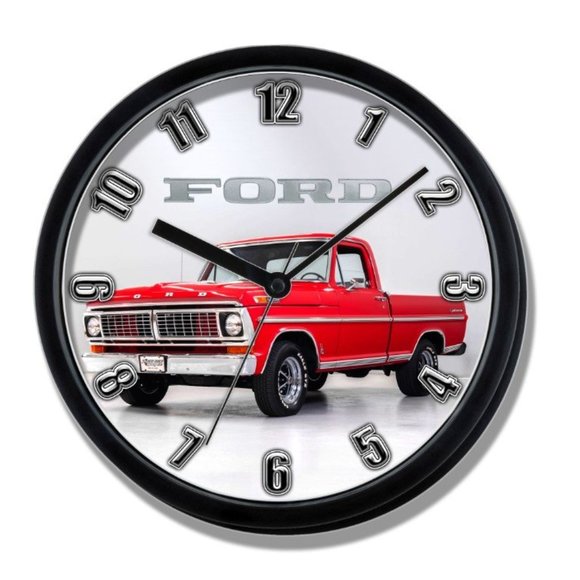 Clock | Wall Decor | 97 Ford F100 Red Clock New | Poshmark